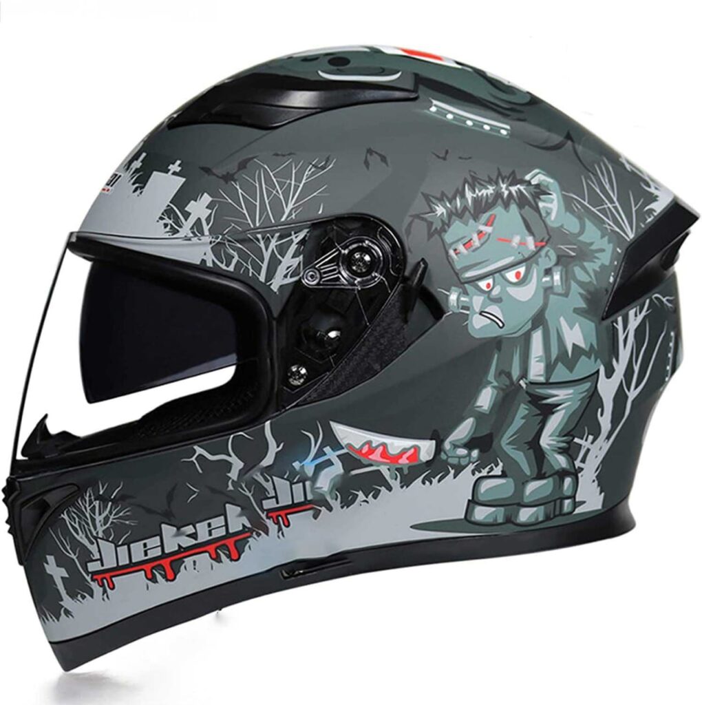 JIEKAI JK-316 SAVAGE FULL FACE DUAL VISOR Helmet DOT CERTIFIED - Afzal ...