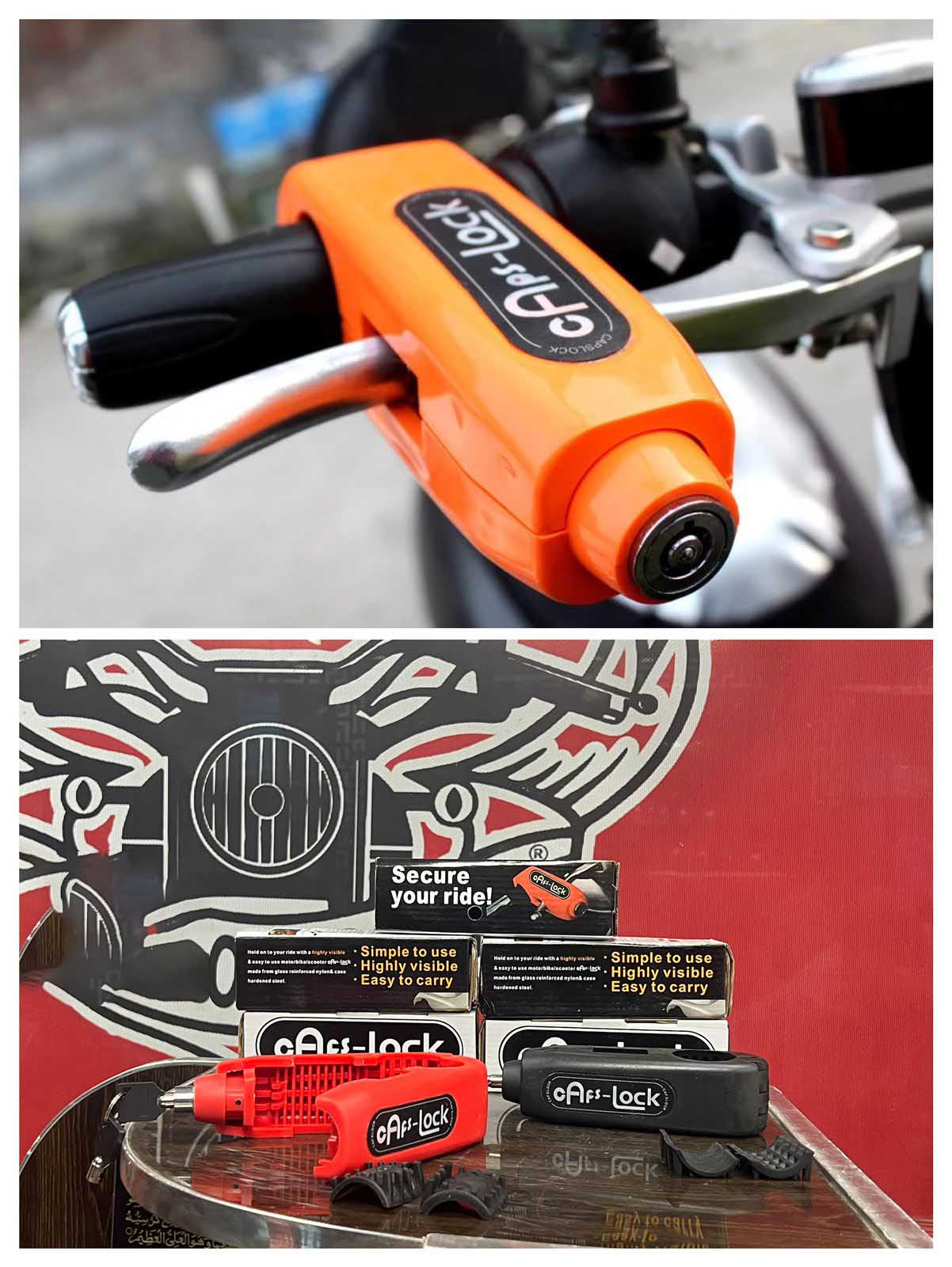 Motorcycle Handle Caps Security Lock - Afzal Traders