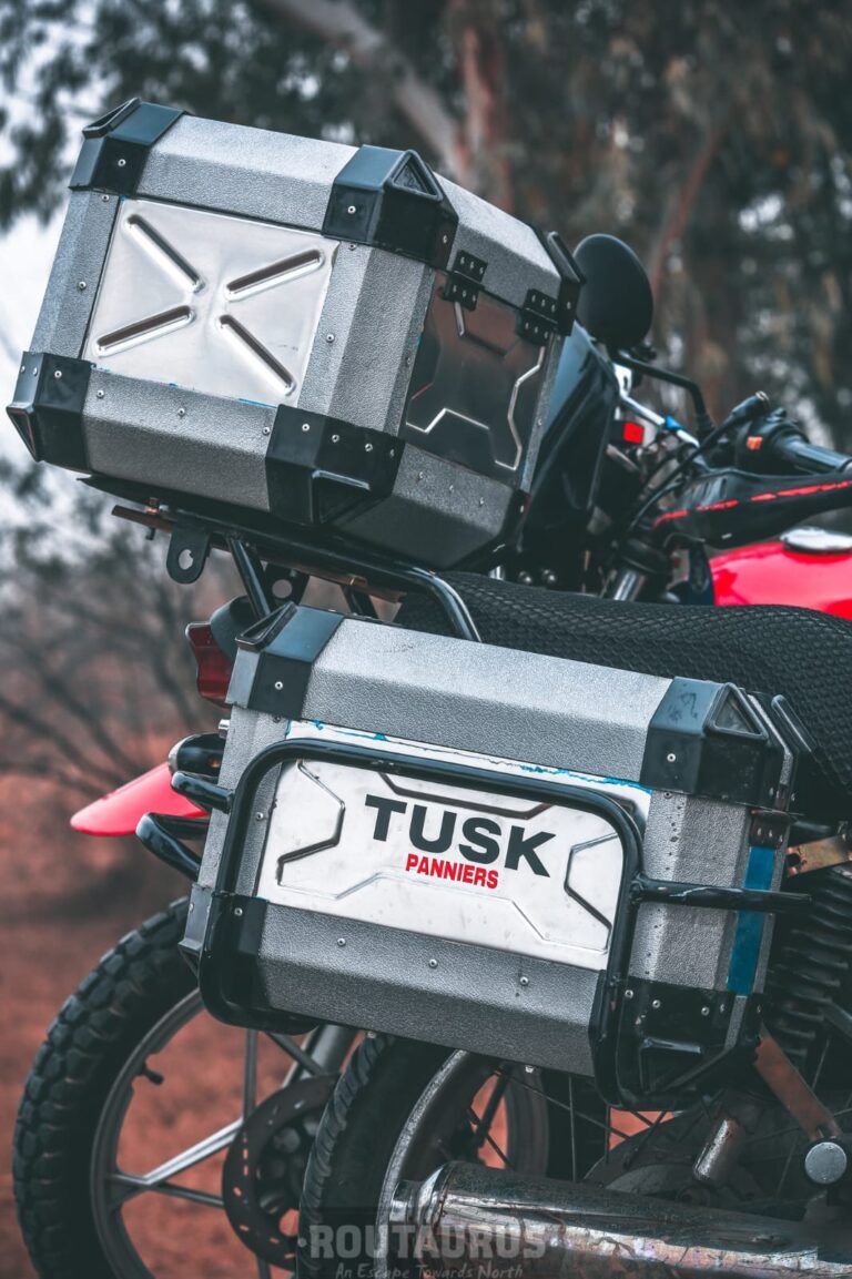 Motorcycle Adventure TUSK Panniers Side Boxes with Top box metal Frame ...