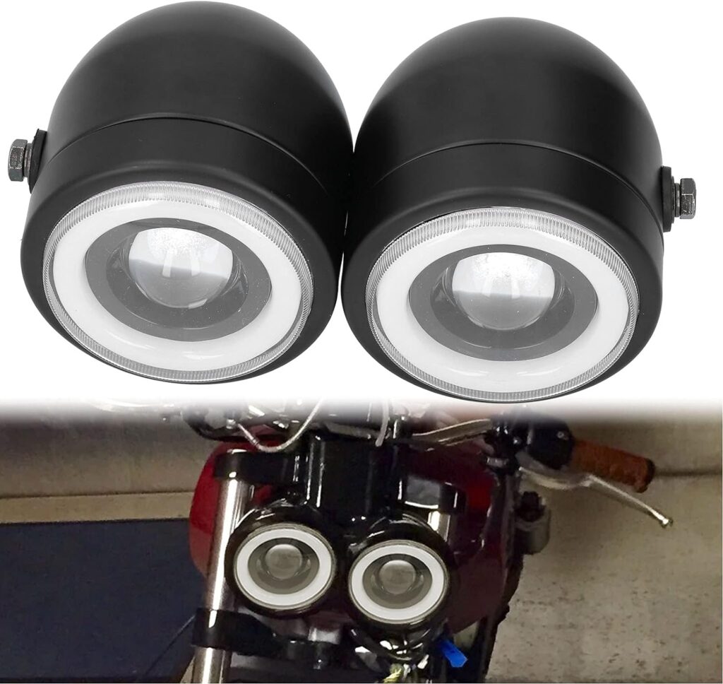 Universal Dual Motorcycle Headlight for Cafe Racer Retro Twins ...